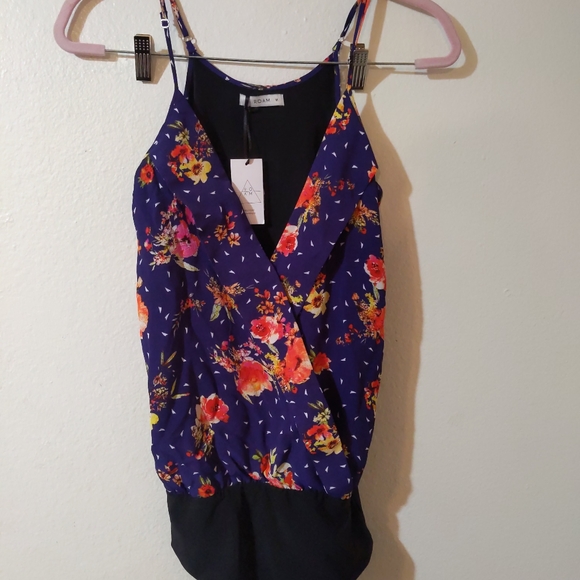 ROAM | Tops | Nwt Roam Floral V Cut Body Suit | Poshmark